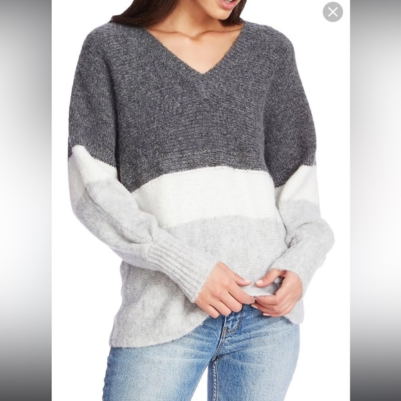 1. State | Sweaters | State Oversized Color Block Grey Sweater In Size ...